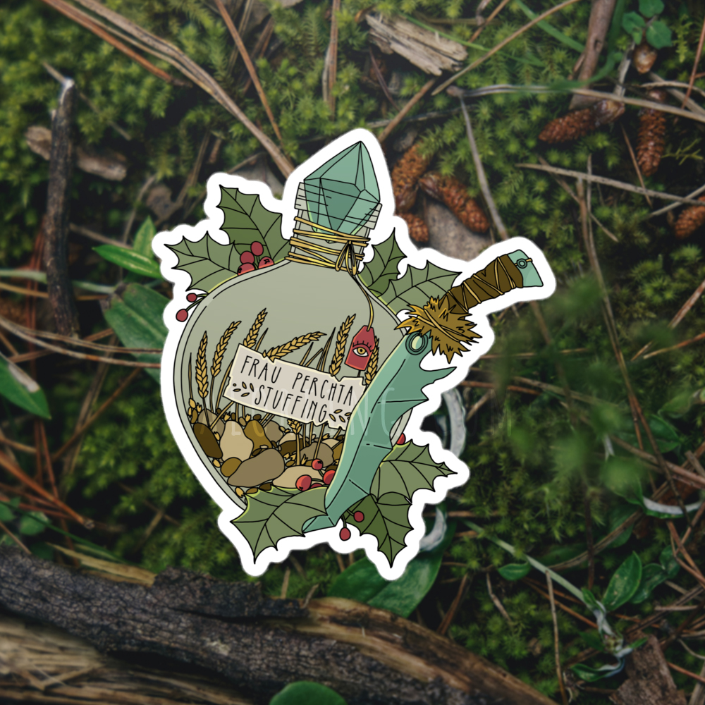 Bottled Frau Perchta | Sticker - Aloreing Shop